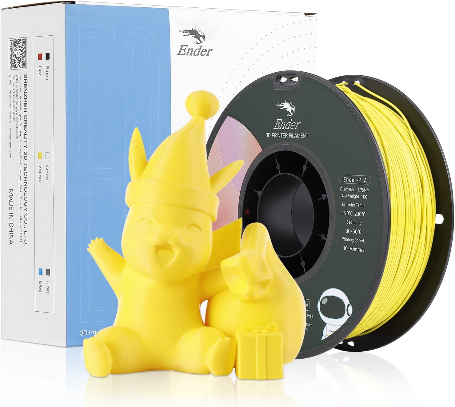 Creality Ender PLA Yellow Filament | 1.75mm | 1kg