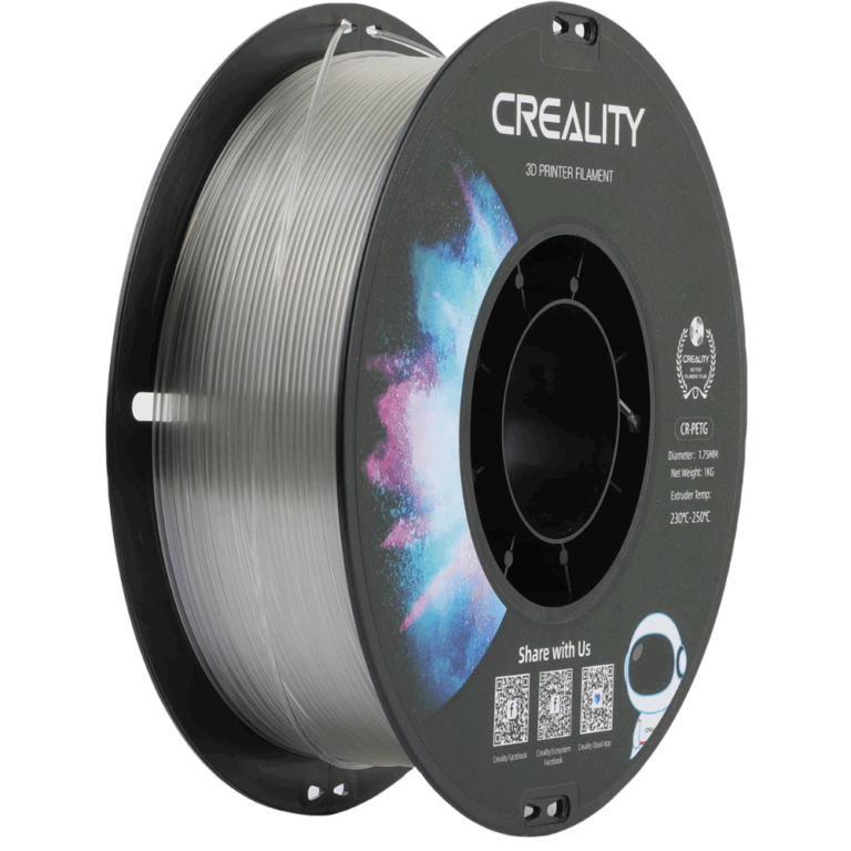 Creality CR-PETG Transparent Filament | 1.75mm | 1kg - 3D Print Lab