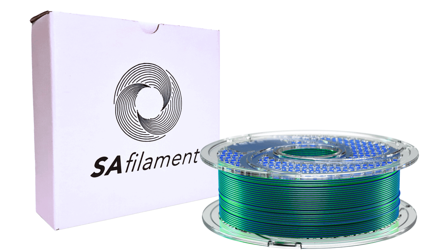 SA Filament Dual Silk PLA+ Sapphire Forest Filament | 1.75mm | 750g | 3D Print Lab